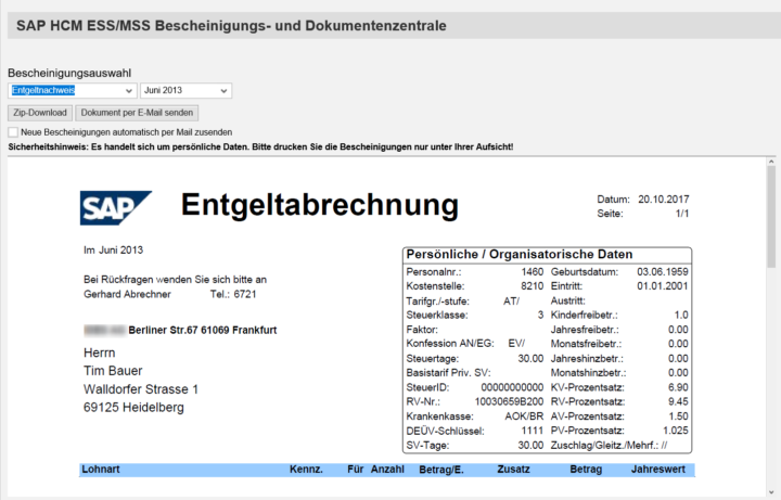 Bescheinigungszentrale für Entgeltnachweis, Zeitnachweis und Co.