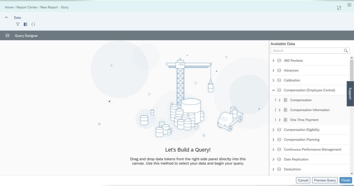 Query in Story Reports in SuccessFactors anlegen